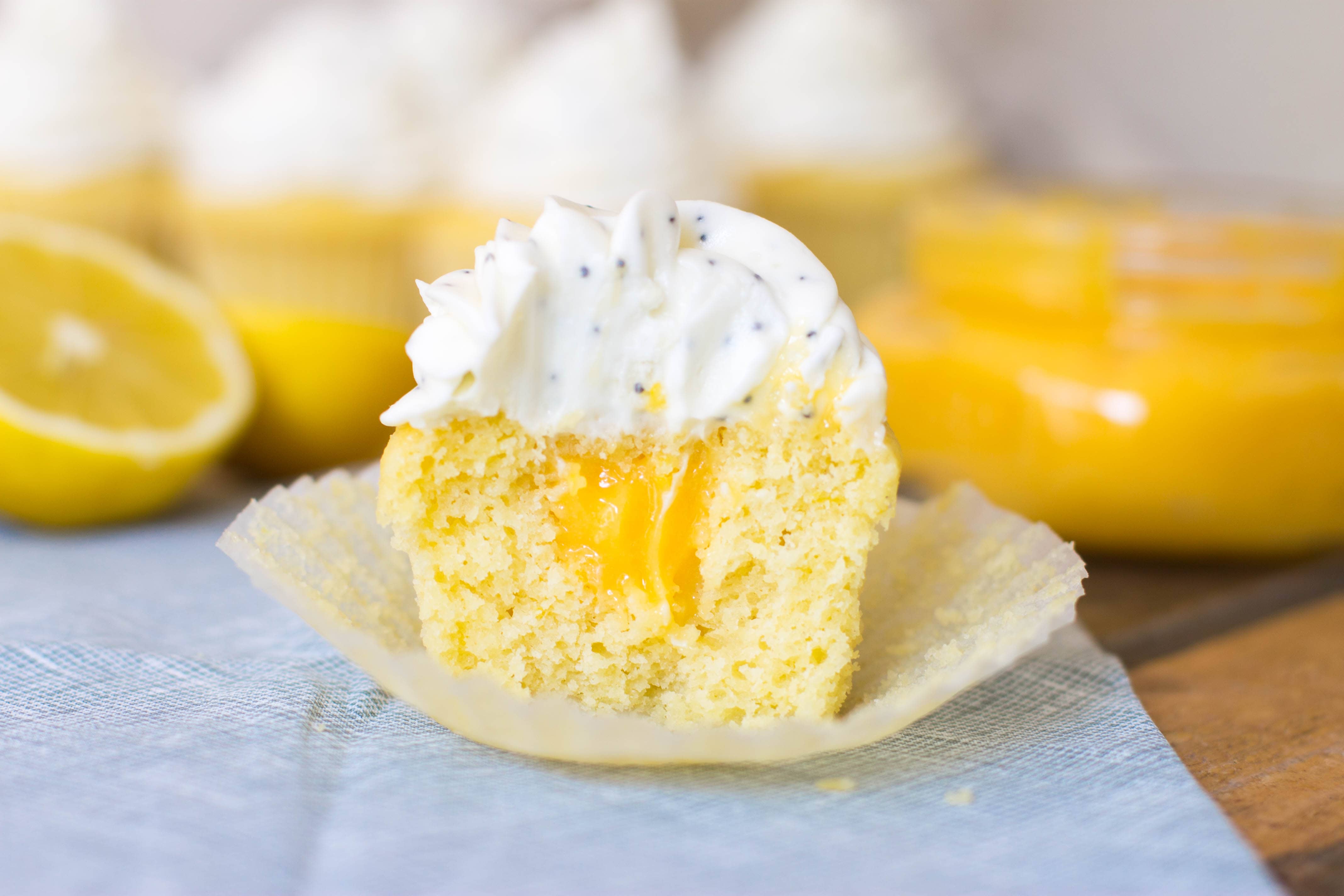 Perfect Filled Lemon Cupcakes Nourish And Fete