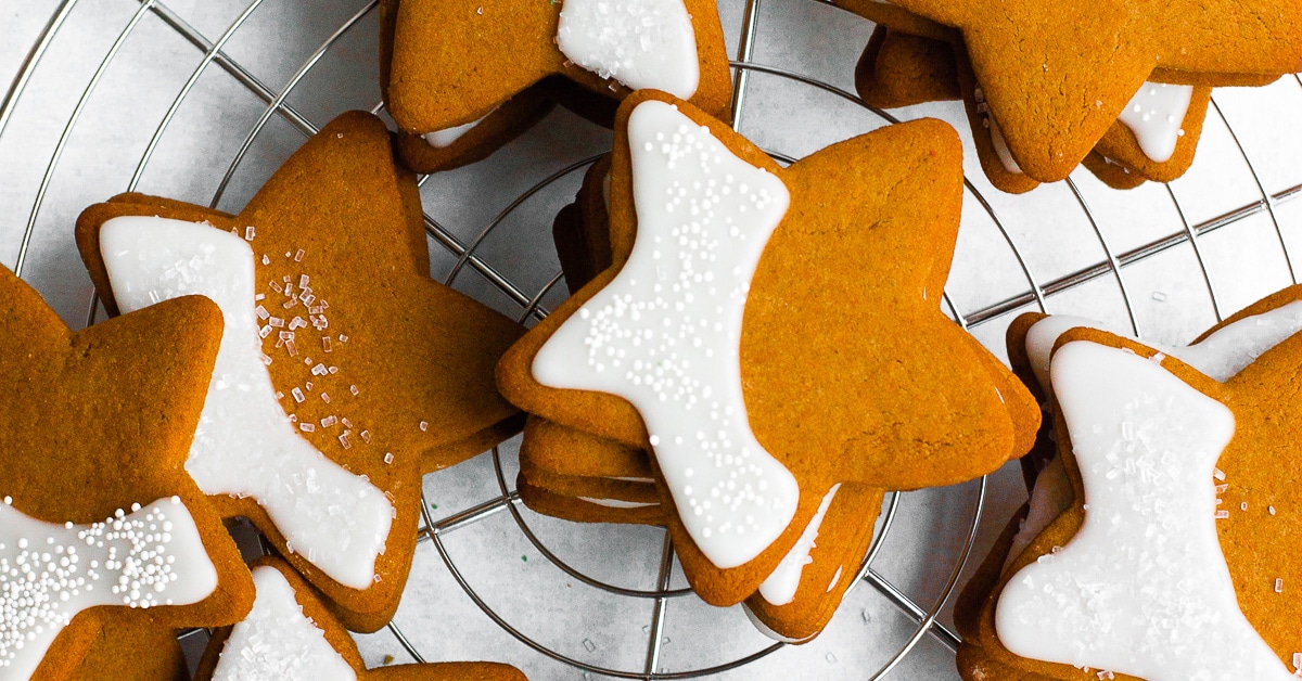 Gingerbread Star Cookies - Nourish and Fete