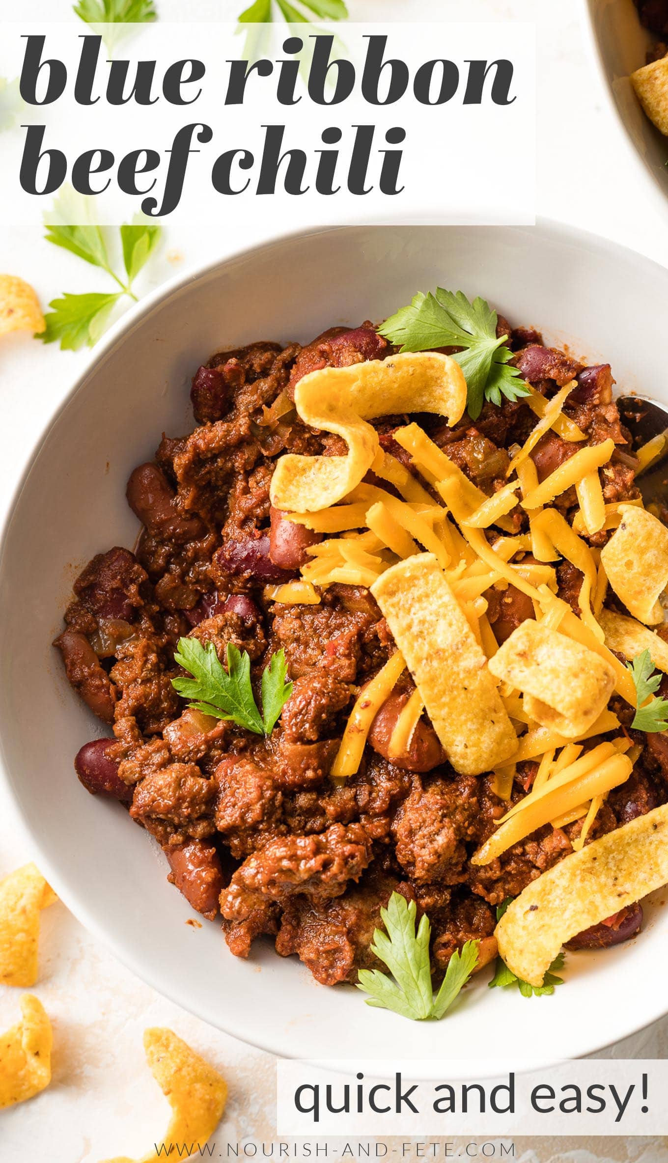 Blue Ribbon Beef Chili - Nourish and Fete