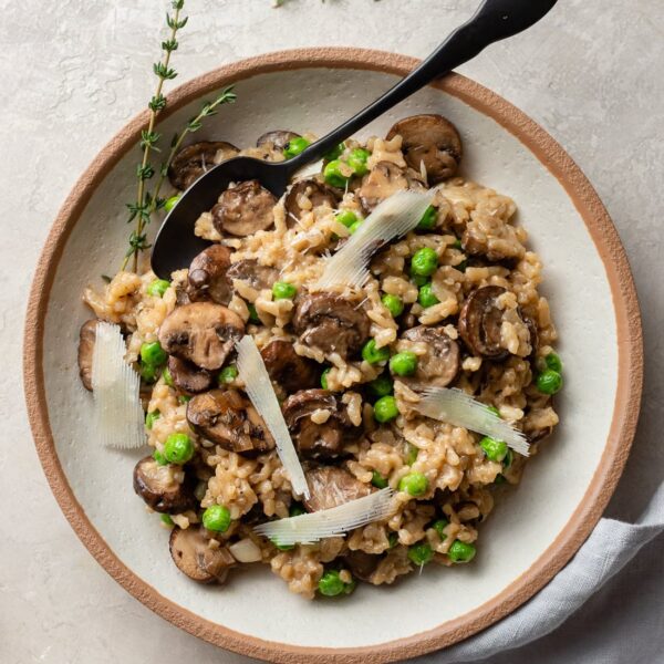 Instant Pot Mushroom Risotto - Nourish and Fete