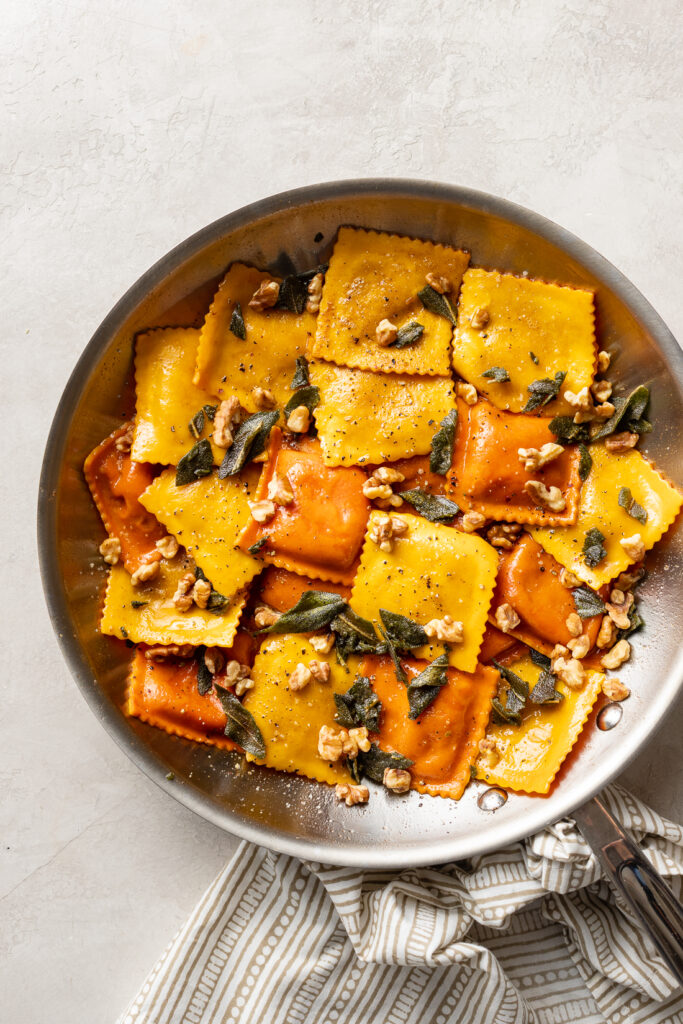 Sage Brown Butter Pumpkin Ravioli Sauce - Nourish and Fete