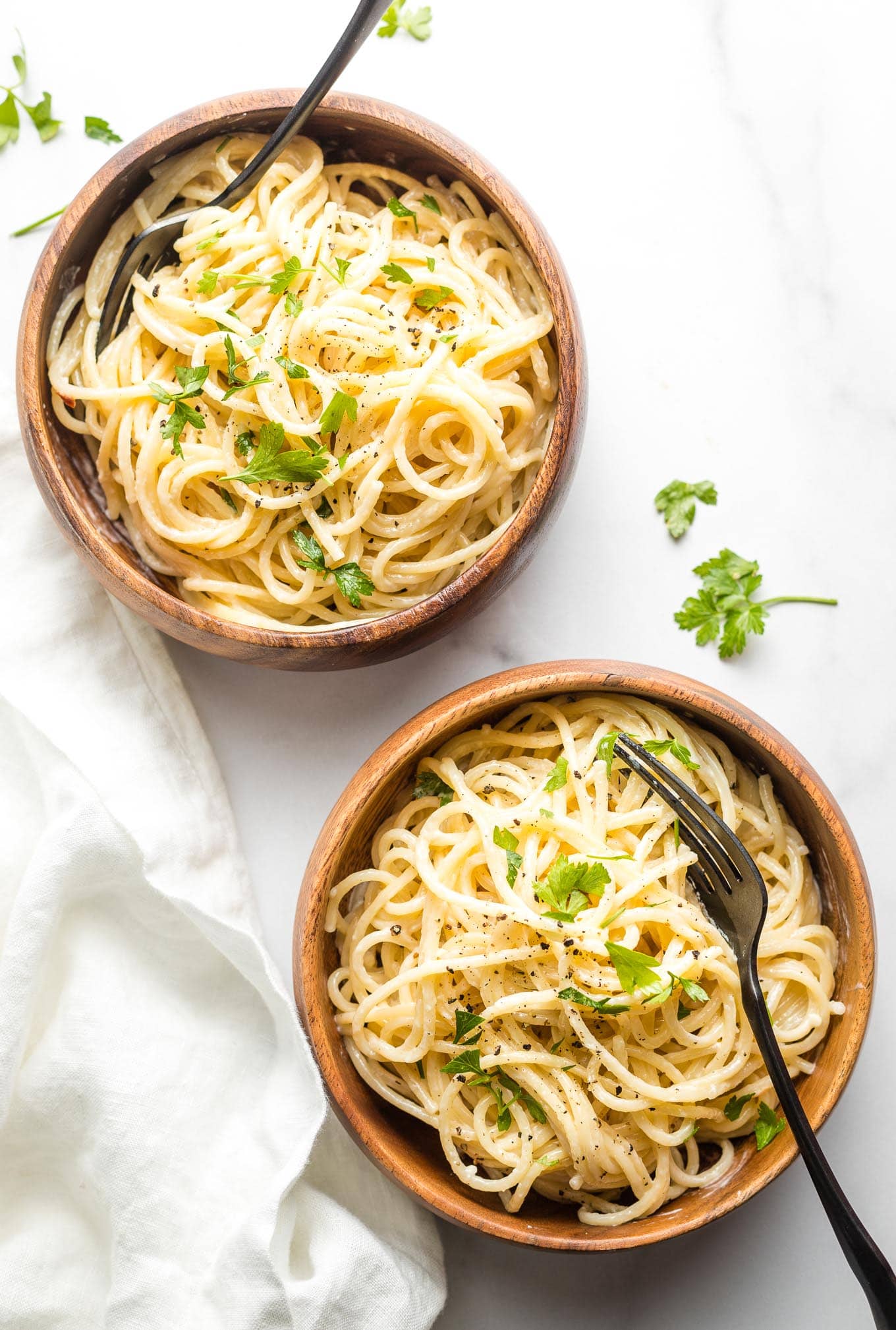 Garlic Butter Pasta (15 Minutes!) - Nourish and Fete