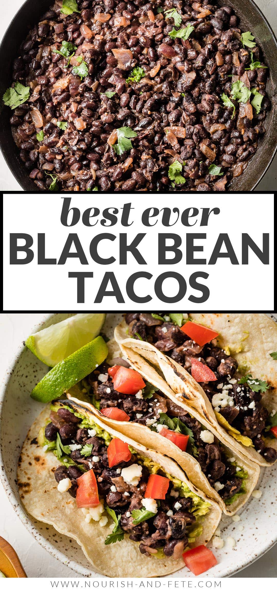 Simple Black Bean Tacos - Nourish and Fete