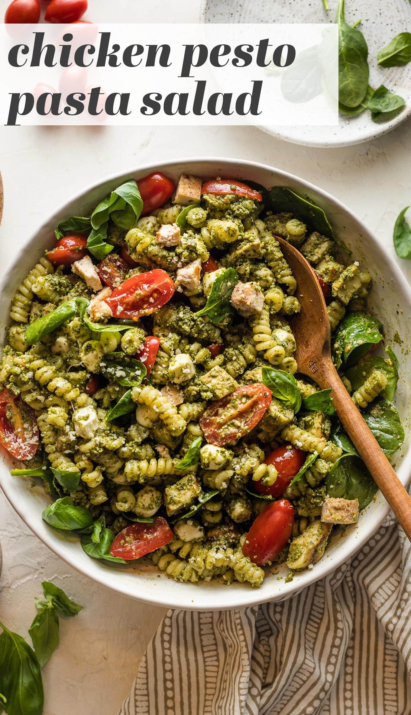 Chicken Pesto Pasta Salad - Nourish and Fete