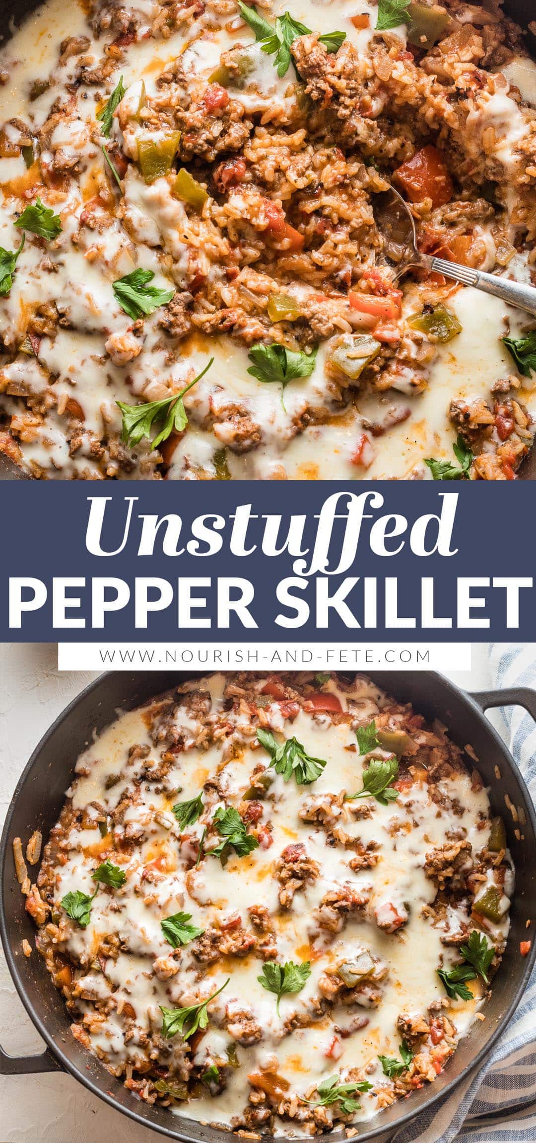 Unstuffed Peppers Skillet (Cozy 30 Minute Meal) - Nourish and Fete
