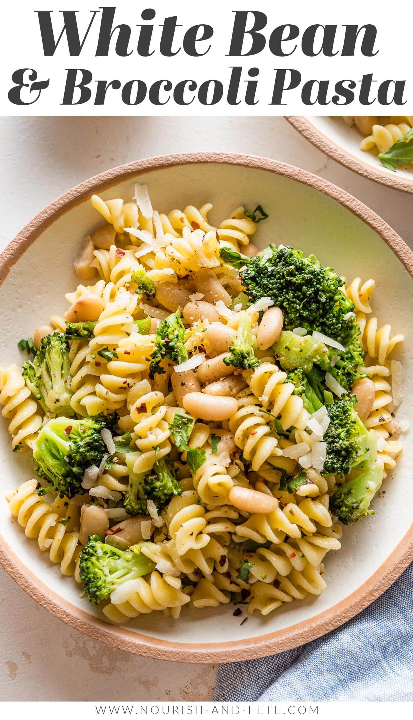 Pasta with White Beans and Broccoli - Nourish and Fete