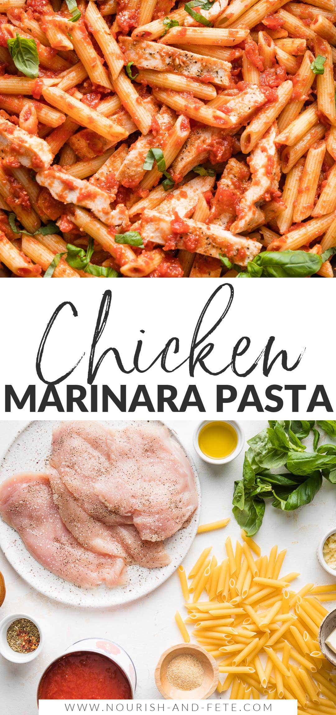 Chicken Marinara Pasta - Nourish and Fete