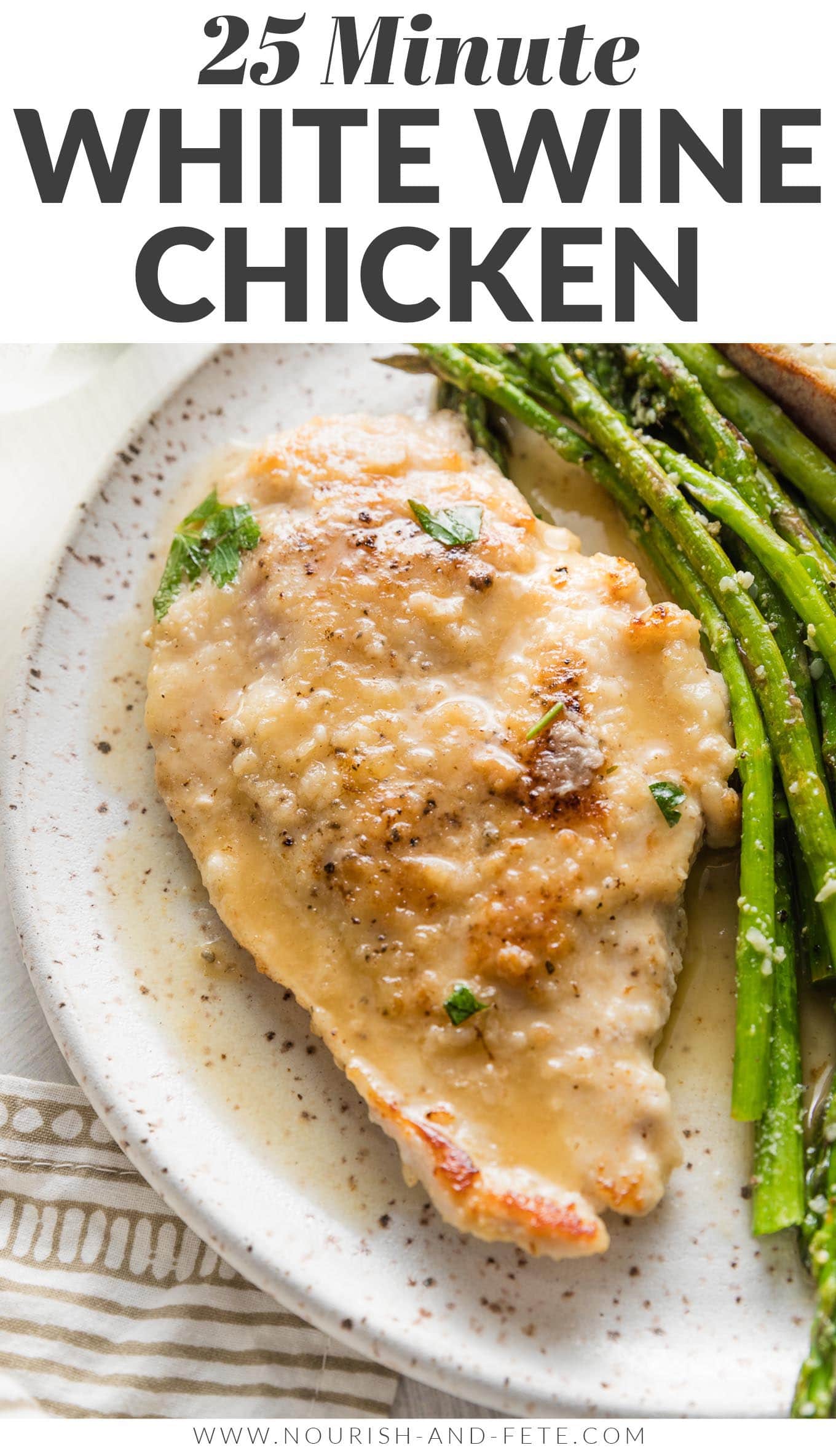 Chicken in White Wine Sauce - Nourish and Fete