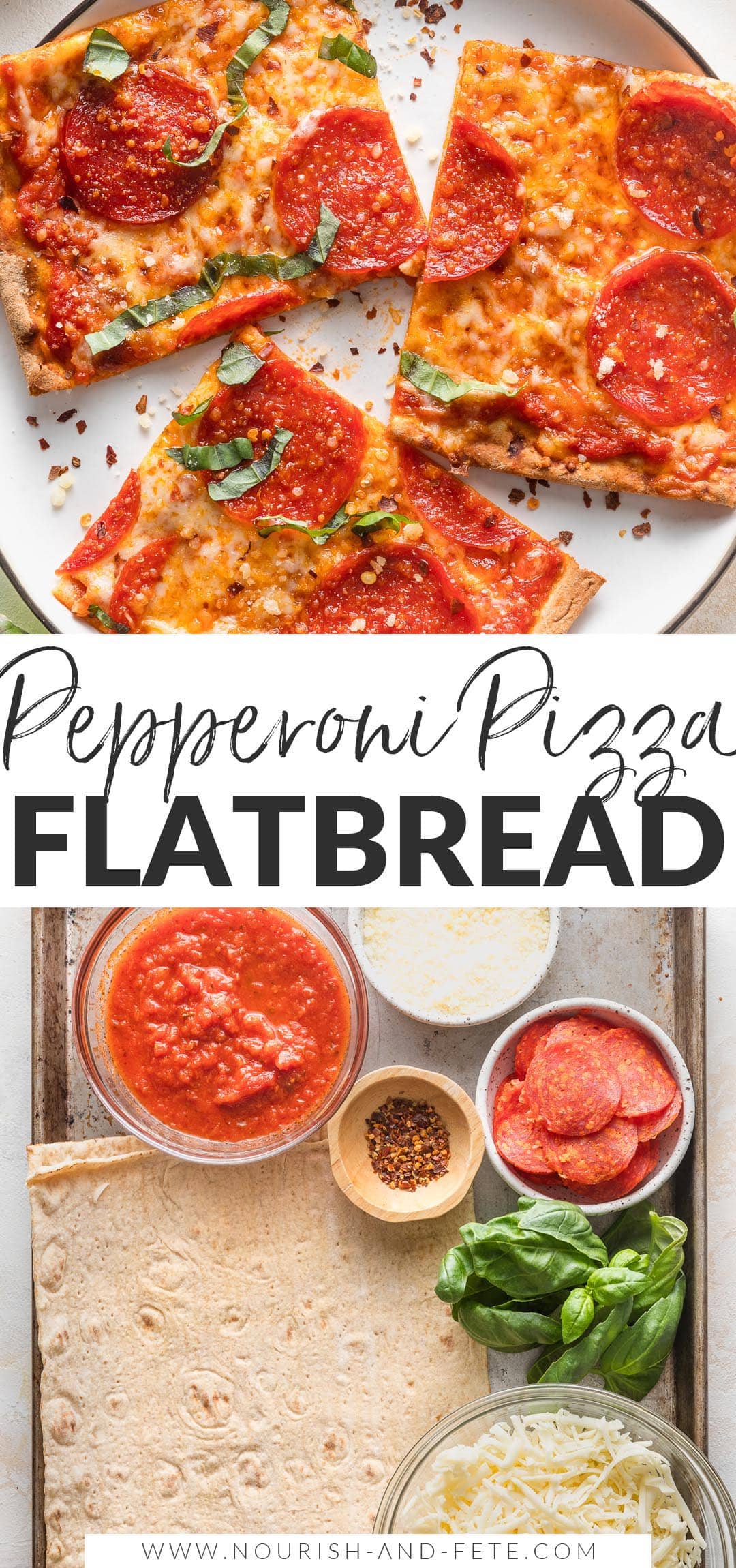 Flatbread Pepperoni Pizza - Nourish and Fete