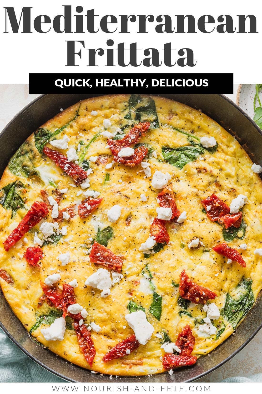 Mediterranean Frittata - Nourish and Fete