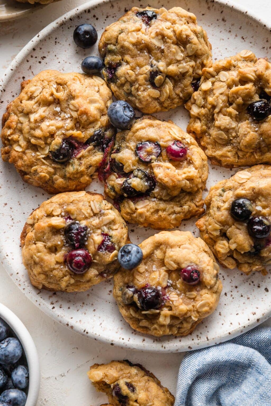 Blueberry Oatmeal Cookies - Nourish and Fete