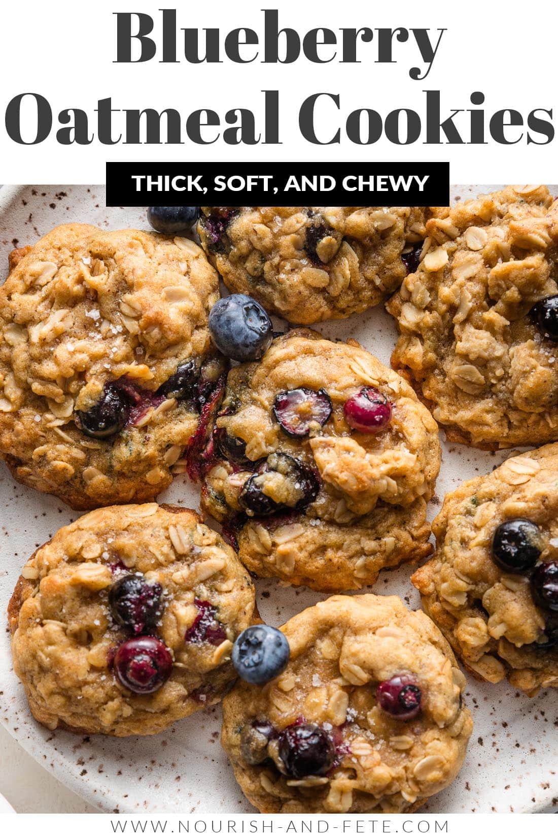 Blueberry Oatmeal Cookies - Nourish and Fete