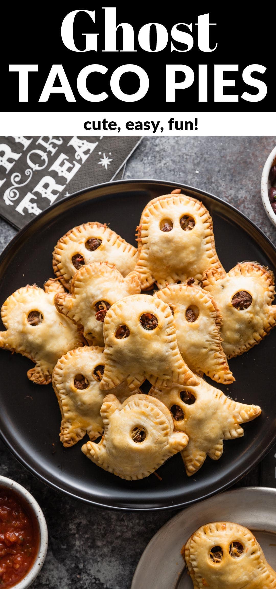 Ghost Taco Hand Pies (Cute and Easy!) - Nourish and Fete
