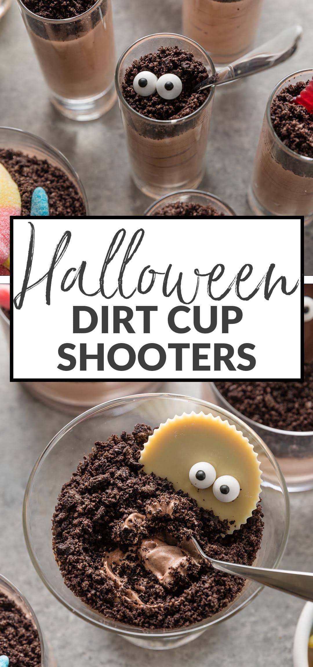 Halloween Dirt Cup Shooters - Nourish and Fete