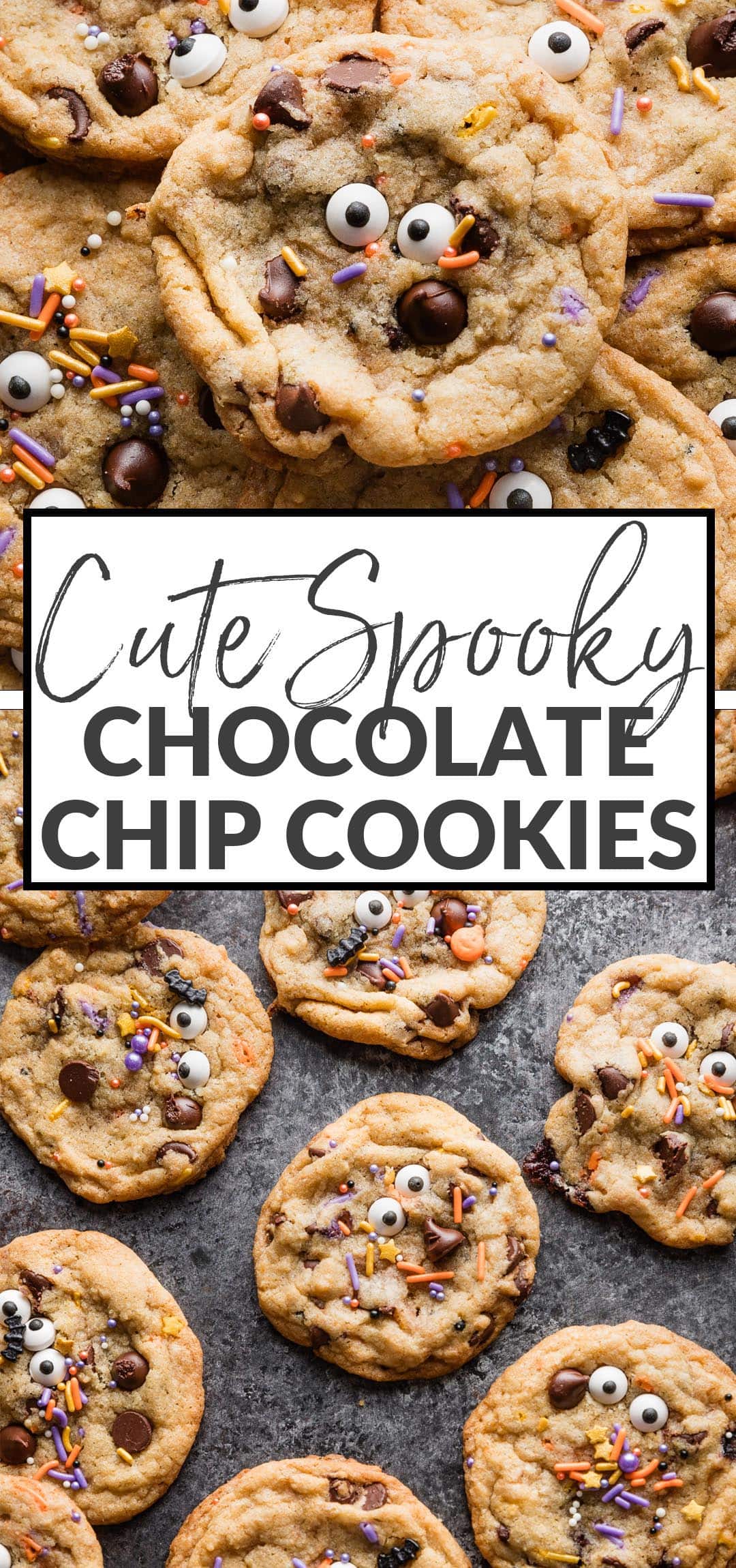 Spooky Chocolate Chip Cookies (Easy and Fun!) - Nourish and Fete