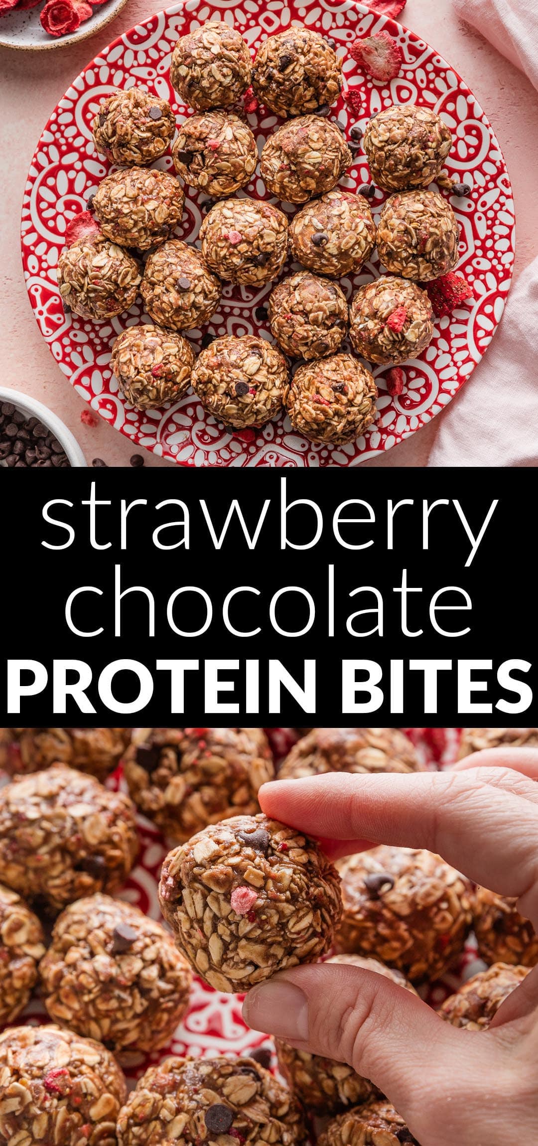 Chocolate Strawberry Protein Bites (Irresistible!) - Nourish and Fete