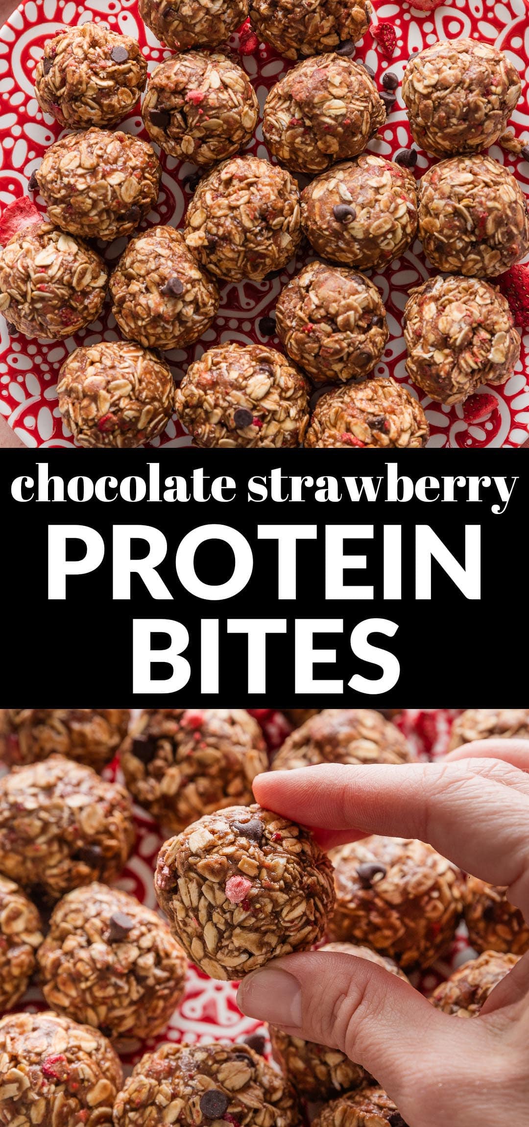 Chocolate Strawberry Protein Bites (Irresistible!) - Nourish and Fete