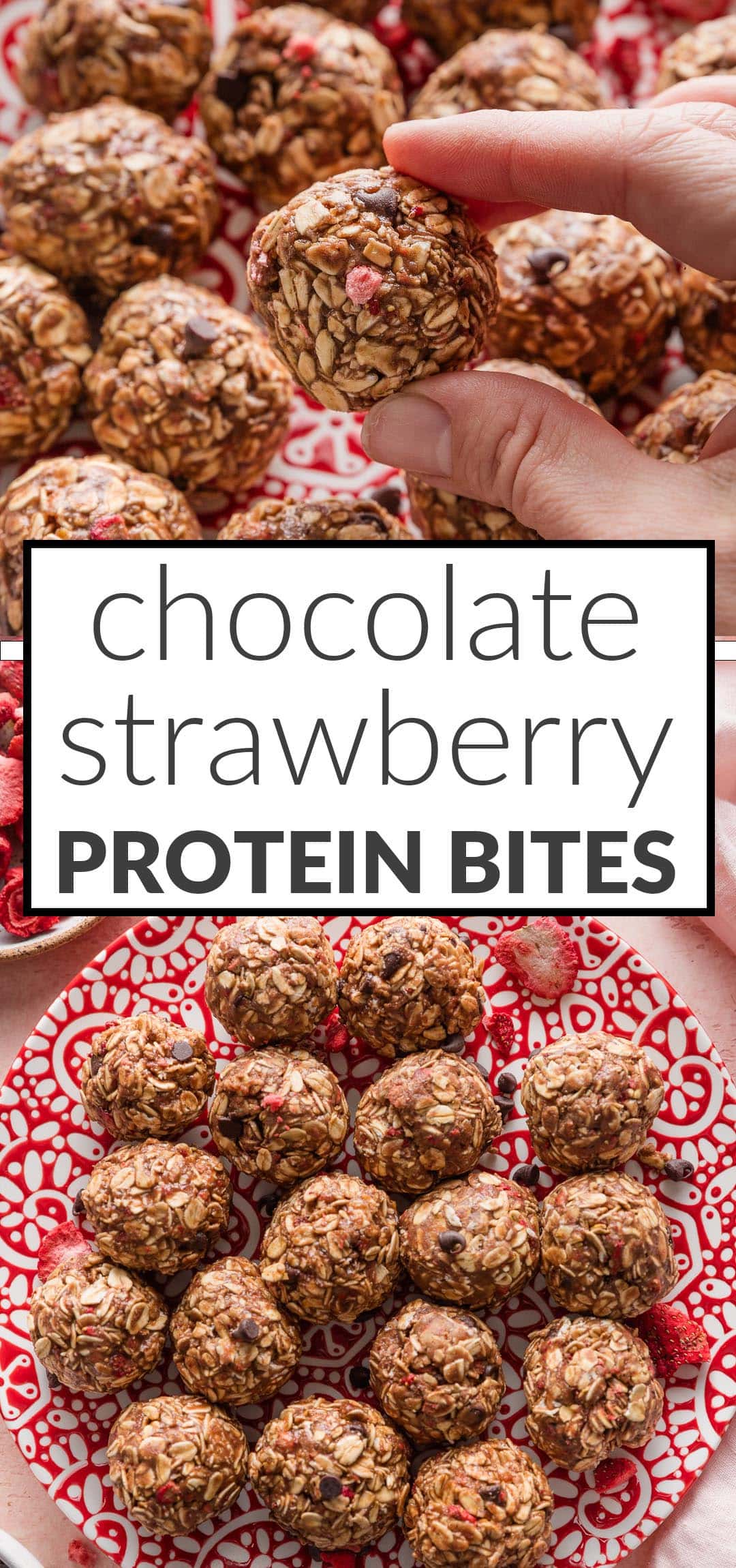 Chocolate Strawberry Protein Bites (Irresistible!) - Nourish and Fete