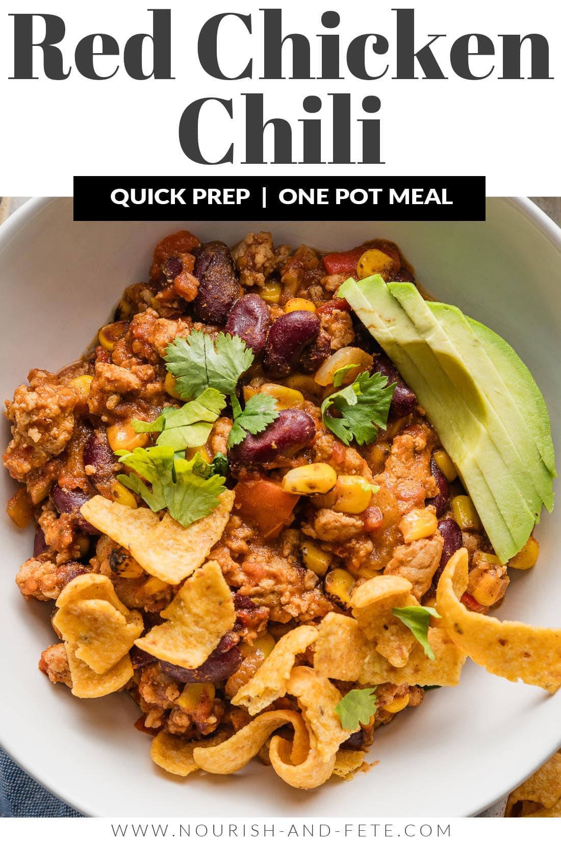 Easy Red Chicken Chili - Nourish and Fete