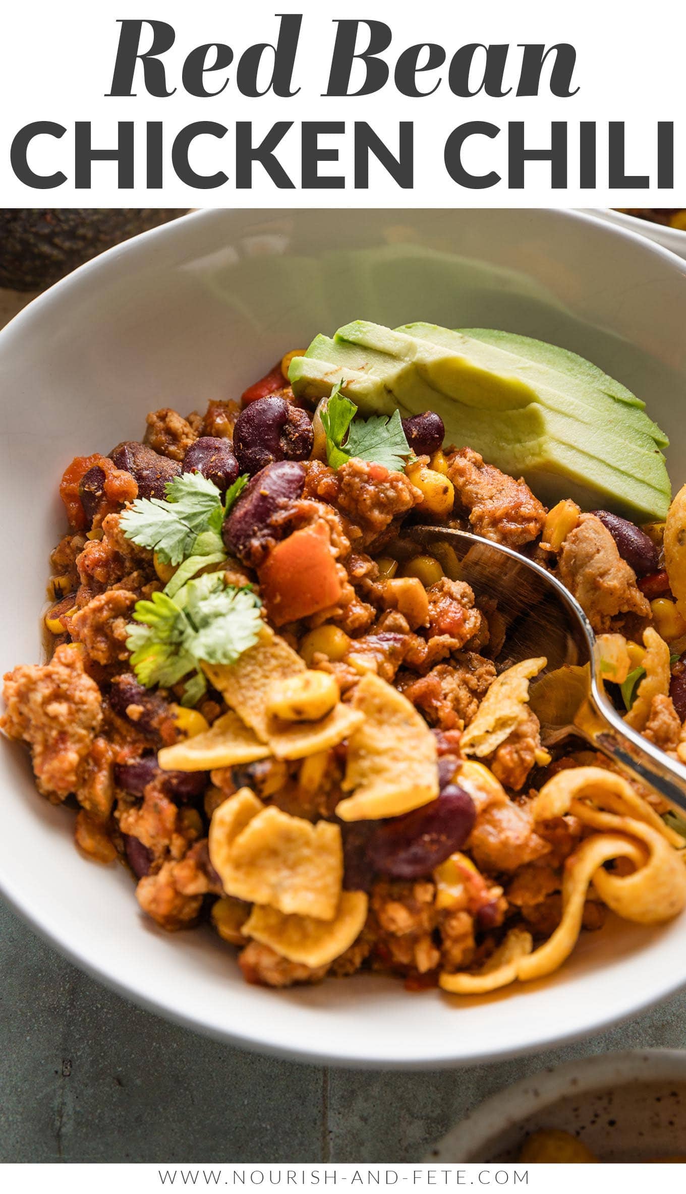Easy Red Chicken Chili - Nourish and Fete