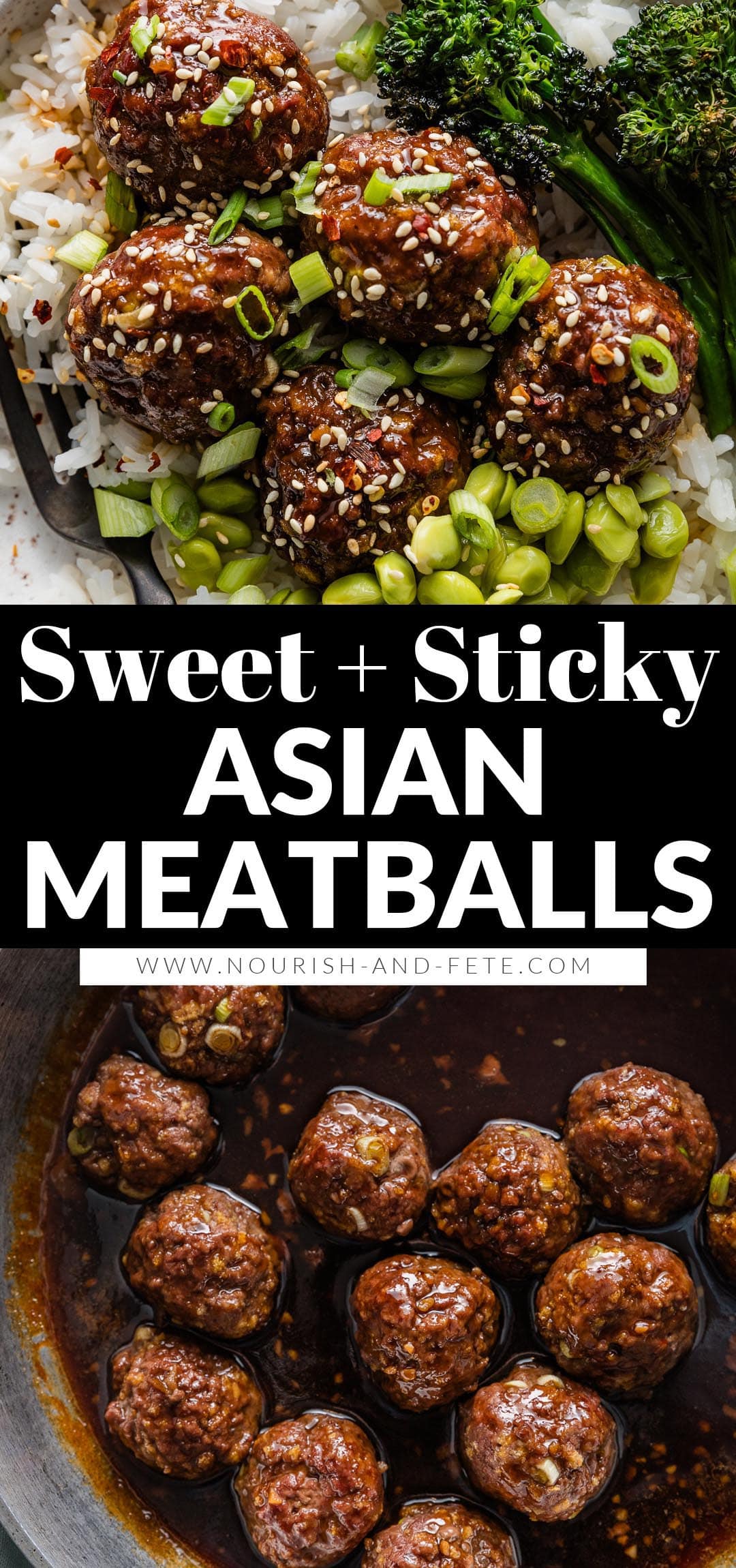 Sweet and Sticky Asian Meatballs (30 Minutes) - Nourish and Fete