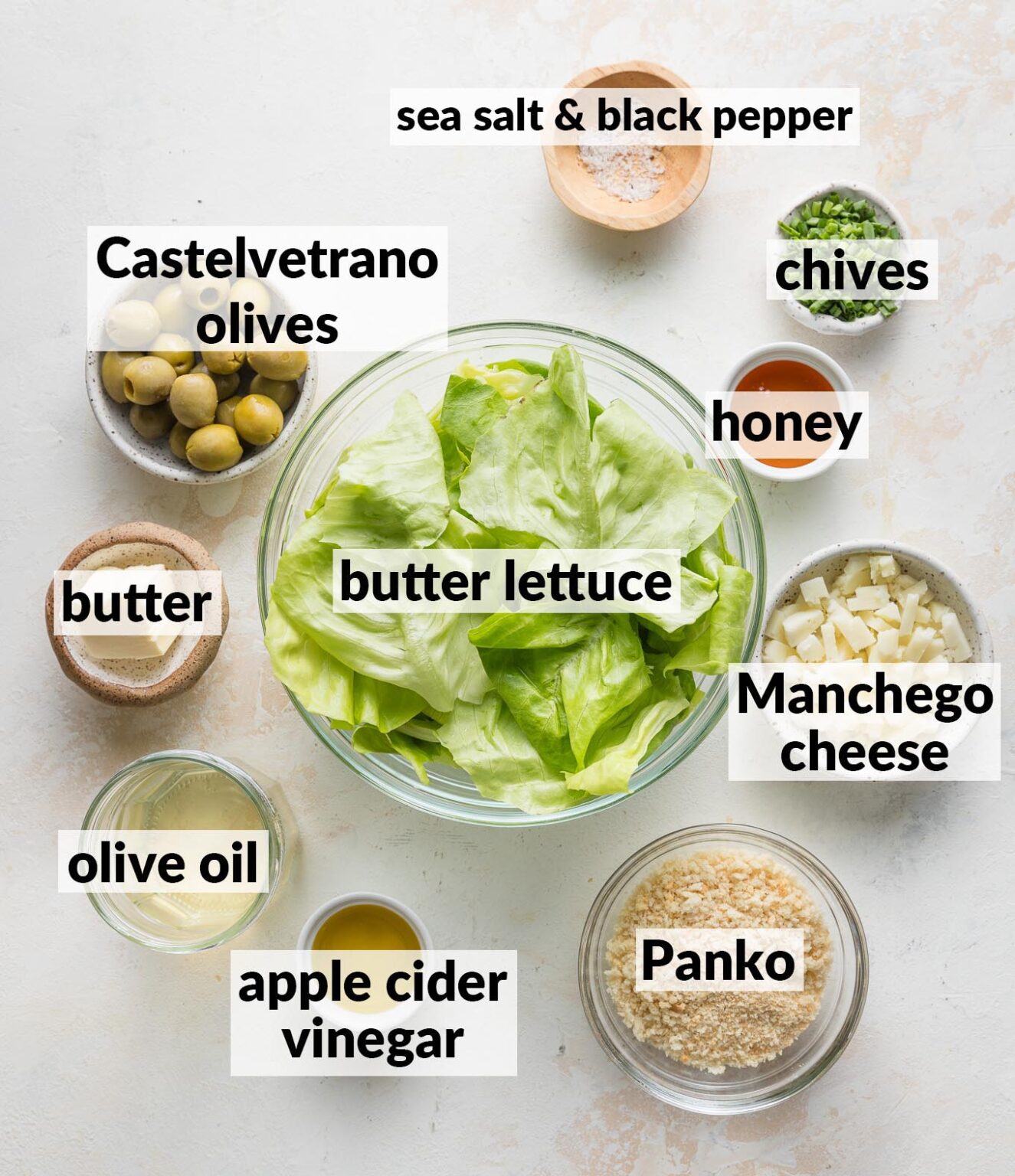Butter Lettuce Salad with Castelvetrano Olives - Nourish and Fete