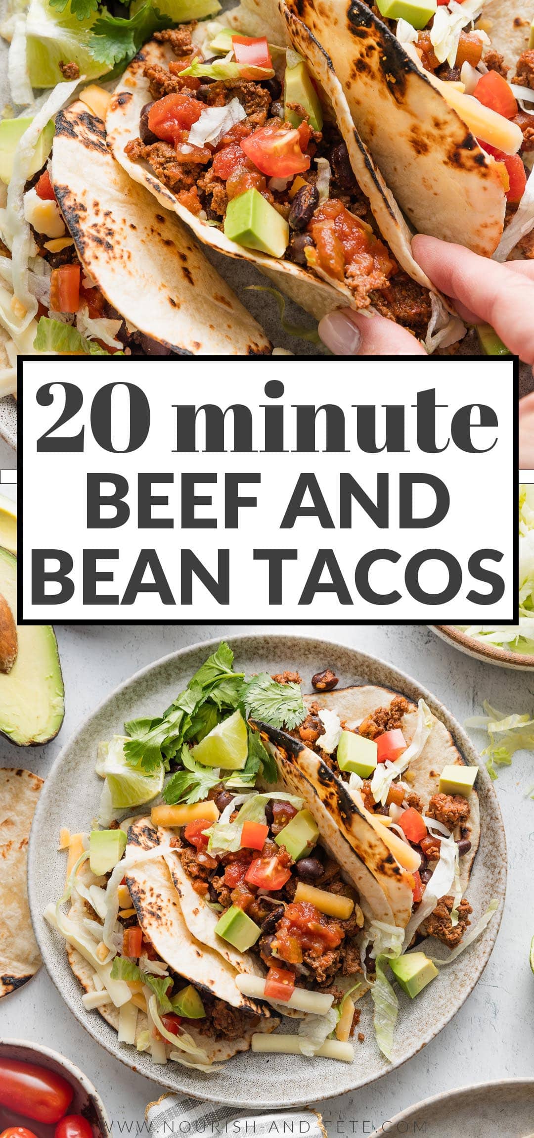 Ground Beef and Bean Tacos - Nourish and Fete