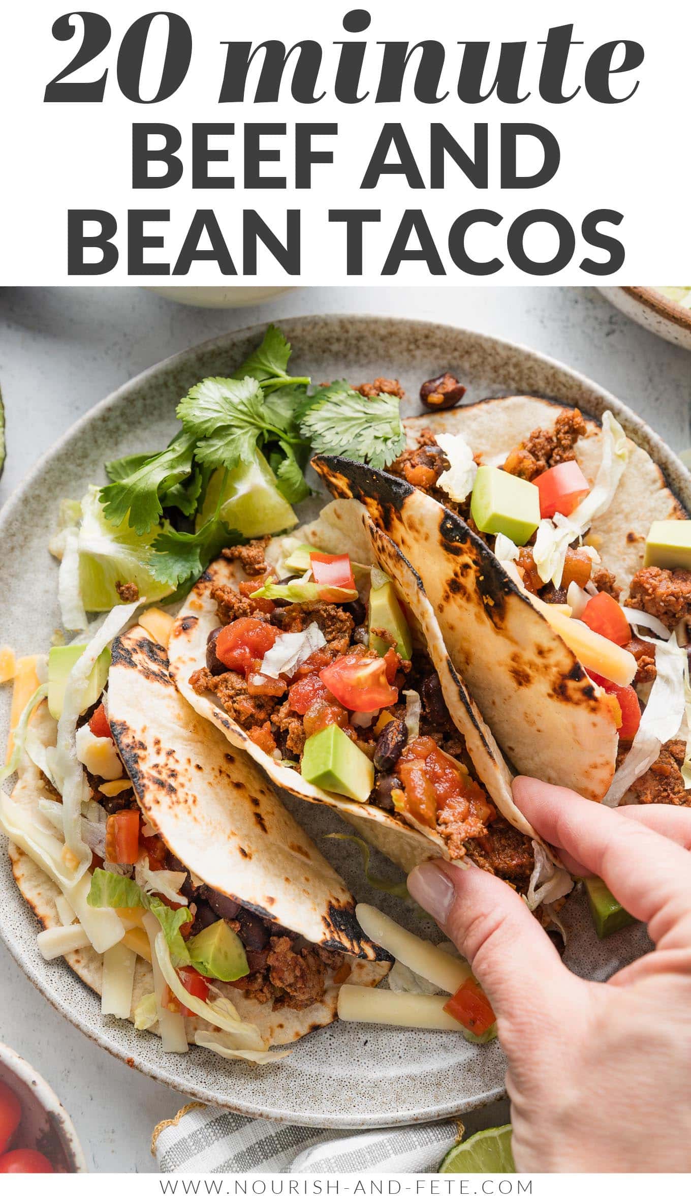 Ground Beef and Bean Tacos - Nourish and Fete