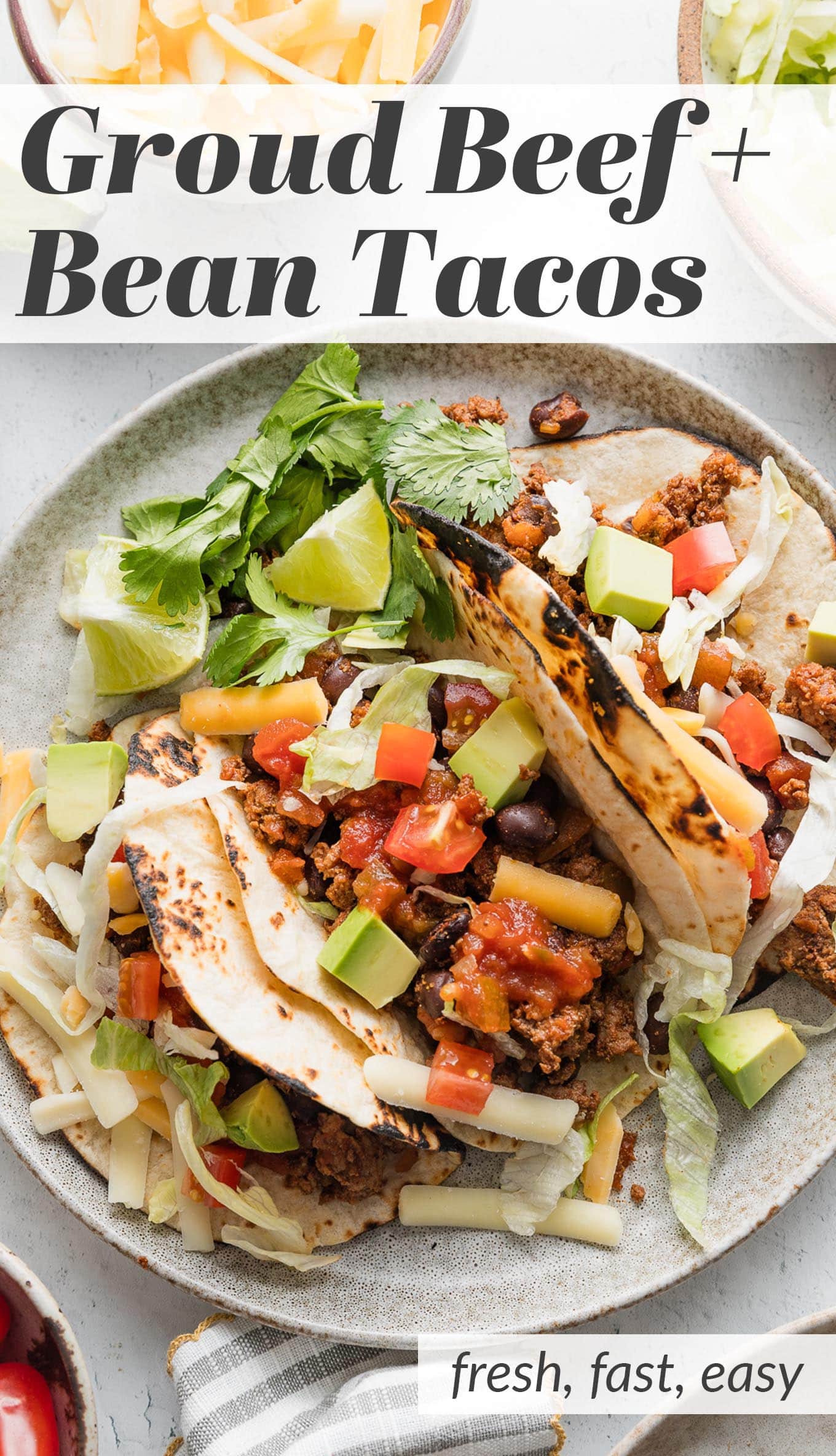 Ground Beef and Bean Tacos - Nourish and Fete