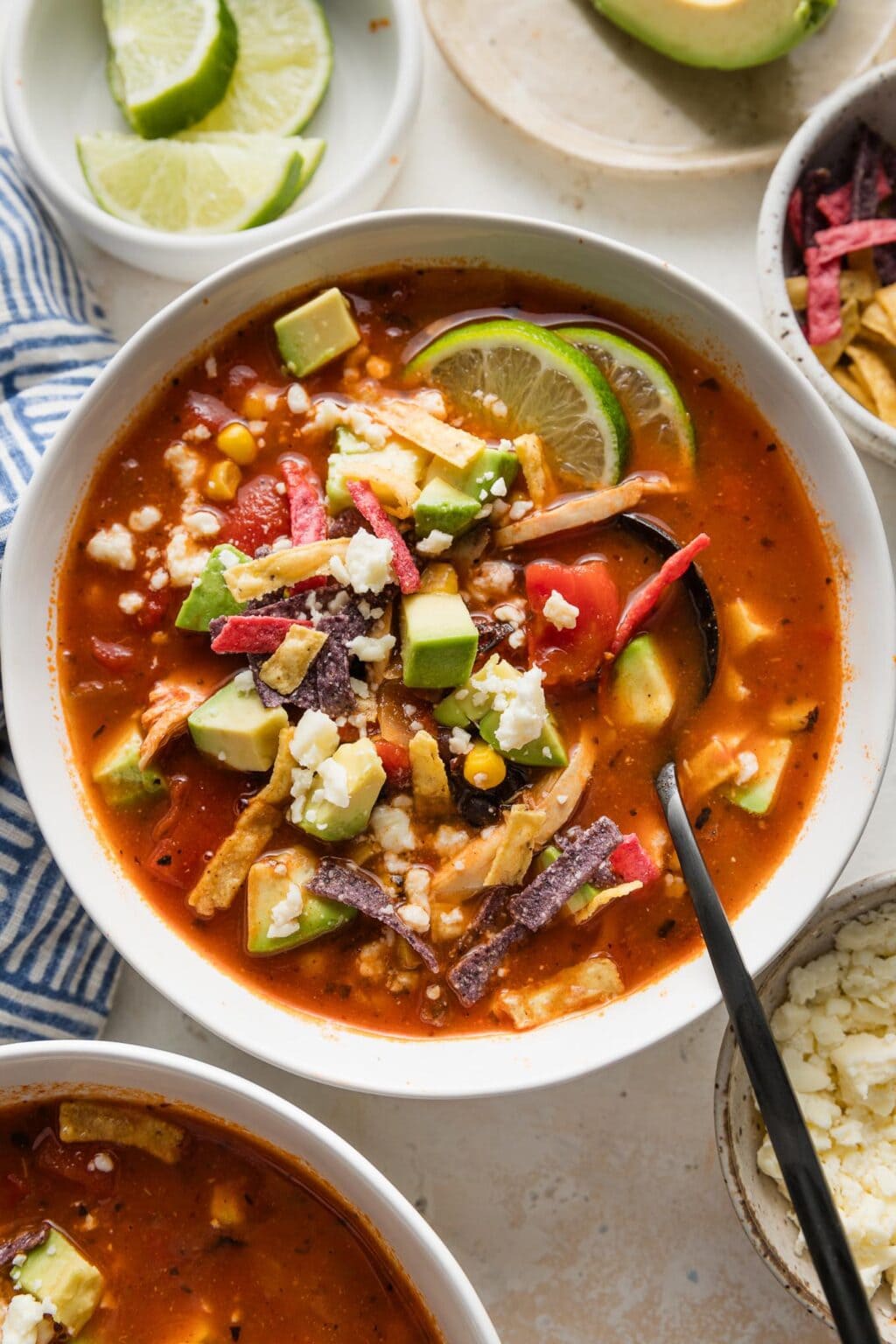 Chipotle Chicken Tortilla Soup - Nourish and Fete