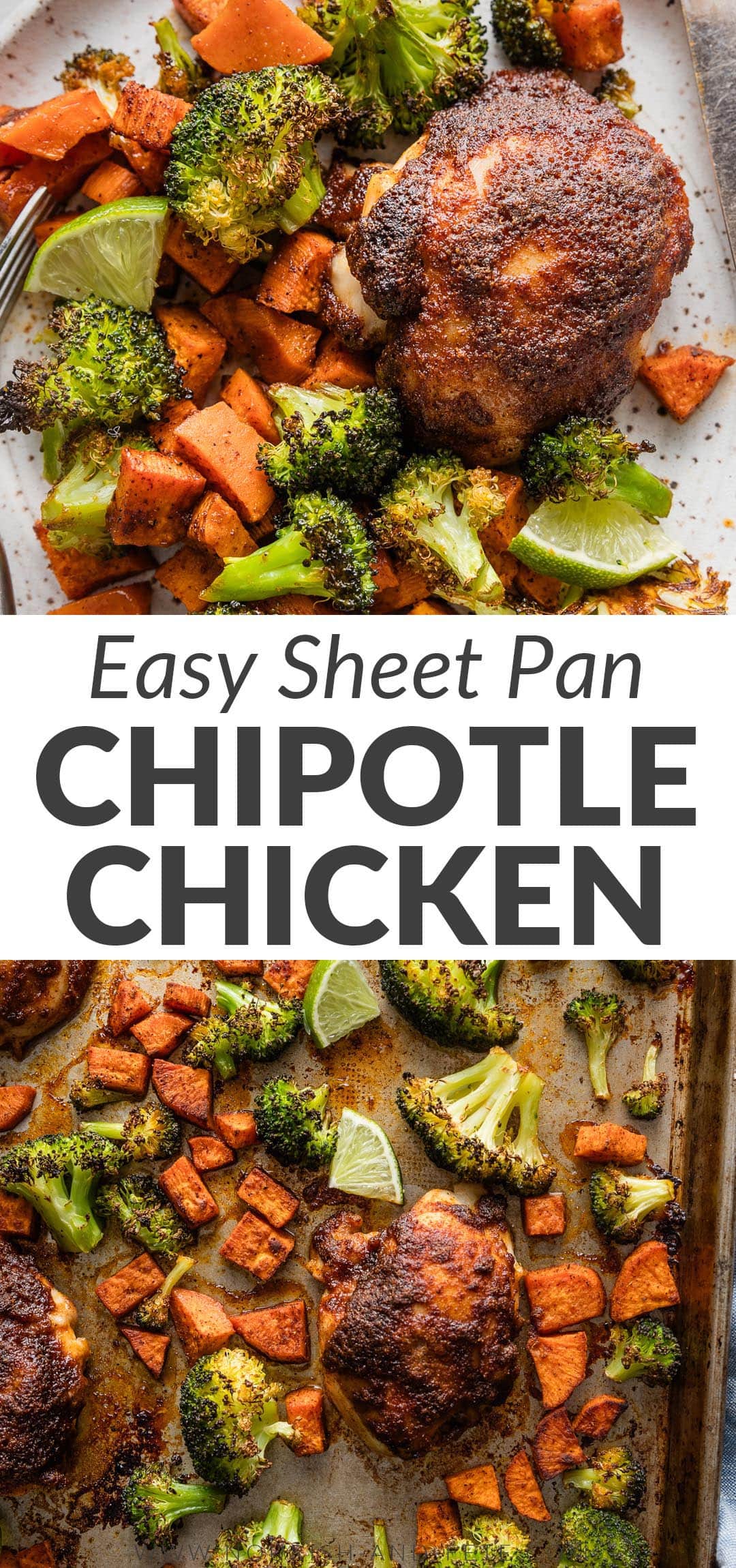 Sheet Pan Chipotle Chicken with Sweet Potatoes and Broccoli - Nourish ...
